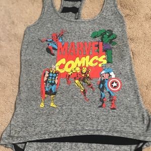 Marvel | Tops | Marvel Comics Striped Tank Top | Poshmark